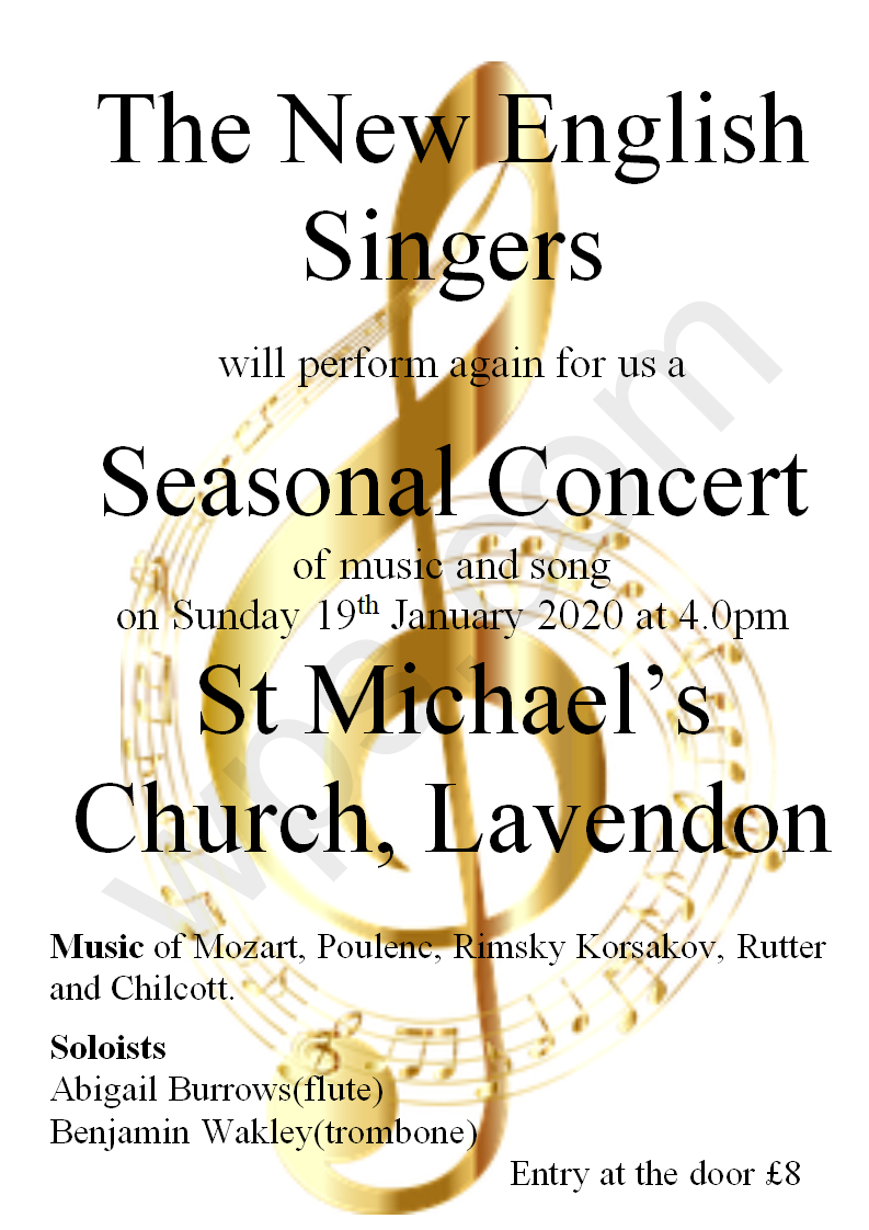 19th January 2020 – Seasonal Concert at St Michael’s Church, Lavendon ...